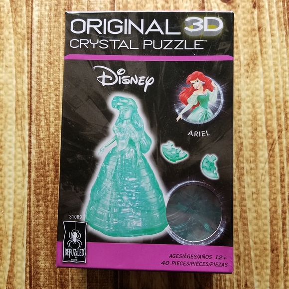 Disney | Games | Disney Ariel 3d Crystal Puzzle Teal Little Mermaid ...